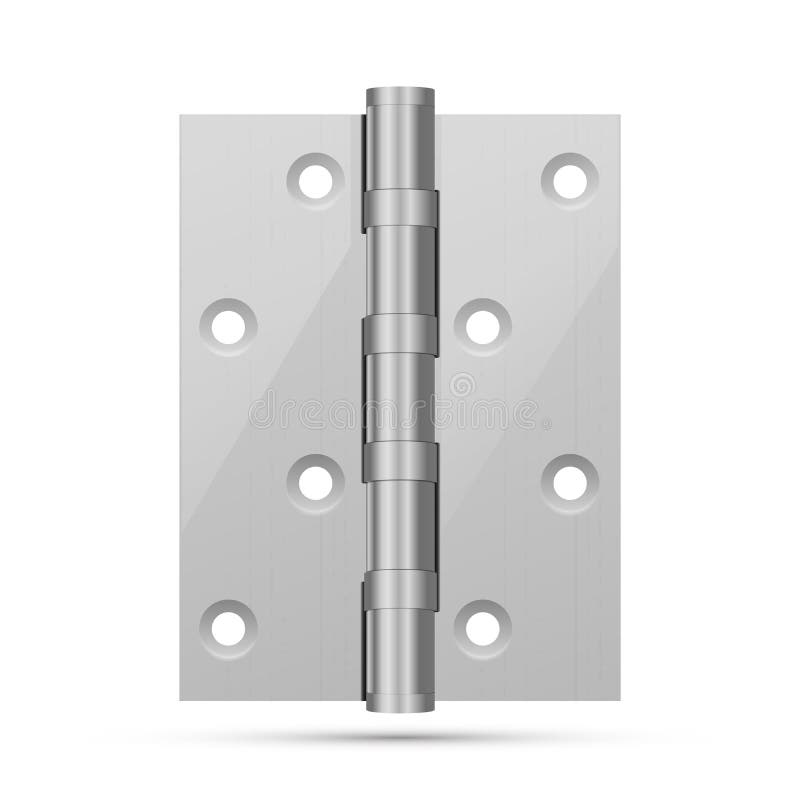 Vector Satin Nickel Entry Door Hinge Stock Illustration - Illustration ...