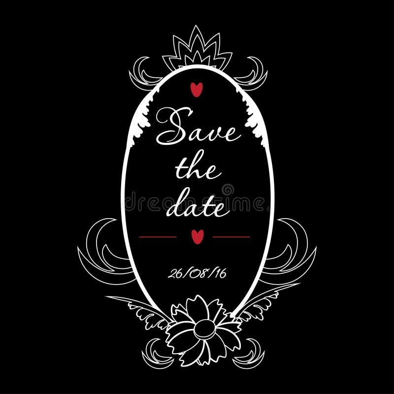 Vector Save the Date Vintage Frame. Perfect for Invitations or Save the ...