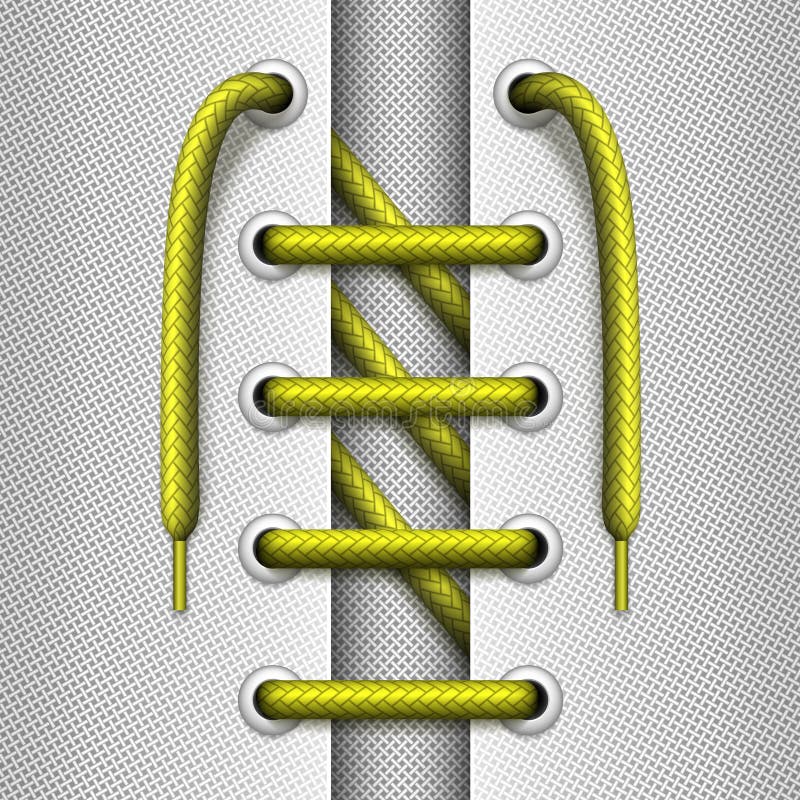 Vector Sawtooth Tying of Shoelaces with Elements of a Shoe Stock Vector ...