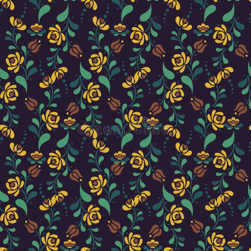 Folk Pattern stock vector. Illustration of vector, design - 265117376