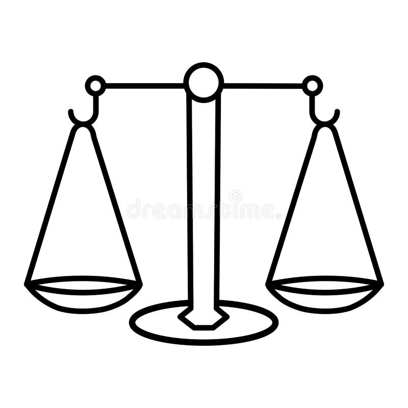 Vector Scale Outline Icon Design Stock Vector - Illustration of sign ...