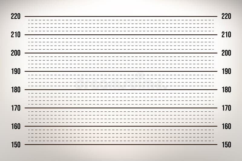 Vector Scale from 150 To 220 Cm on the Wall with Light in the Middle ...