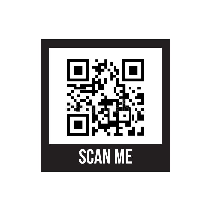 Vector Scan QR Code Flat Icon Symbol on White Background Stock ...