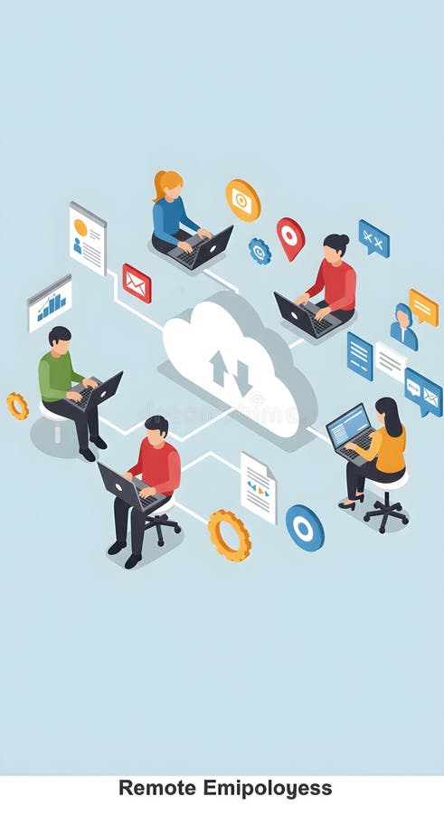 Remote Teamwork Collaboration in Modern Isometric Workspace with ...