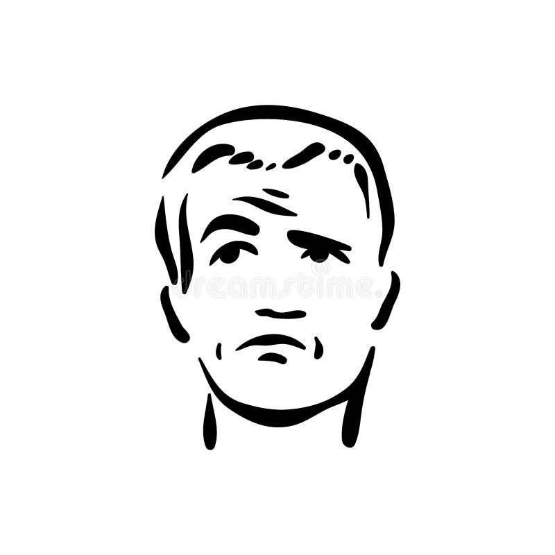 Skeptic Man Face Stock Illustrations – 149 Skeptic Man Face Stock ...