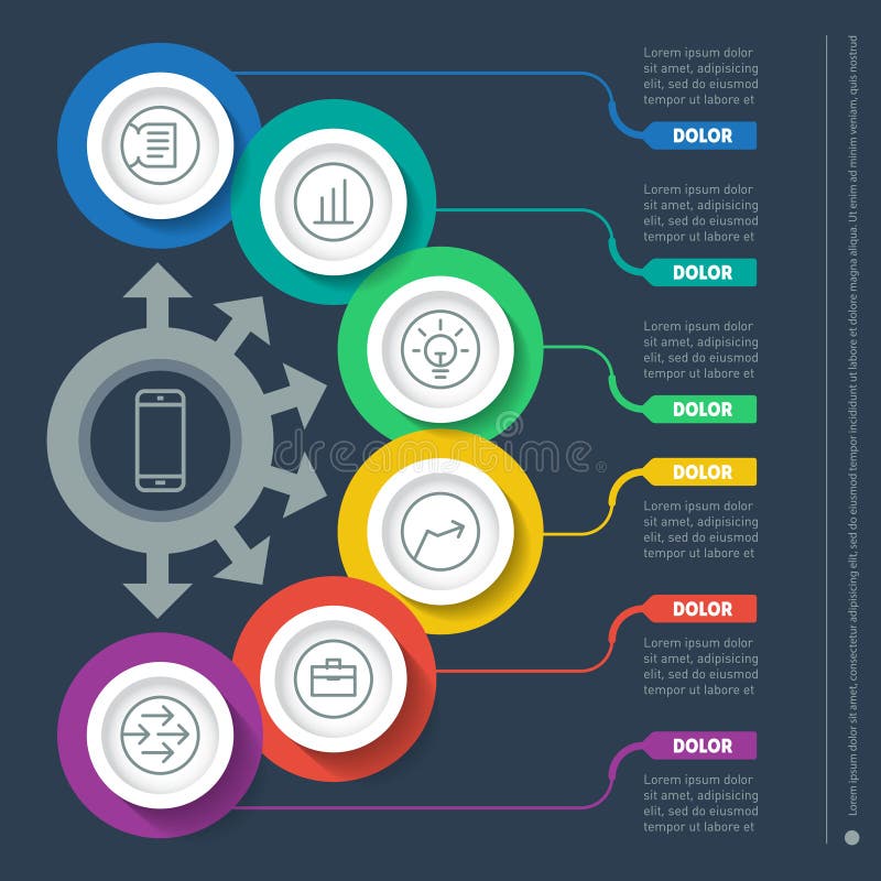 Vector Schablone Eines Infochart, Des Diagramms Oder Der Darstellung ...