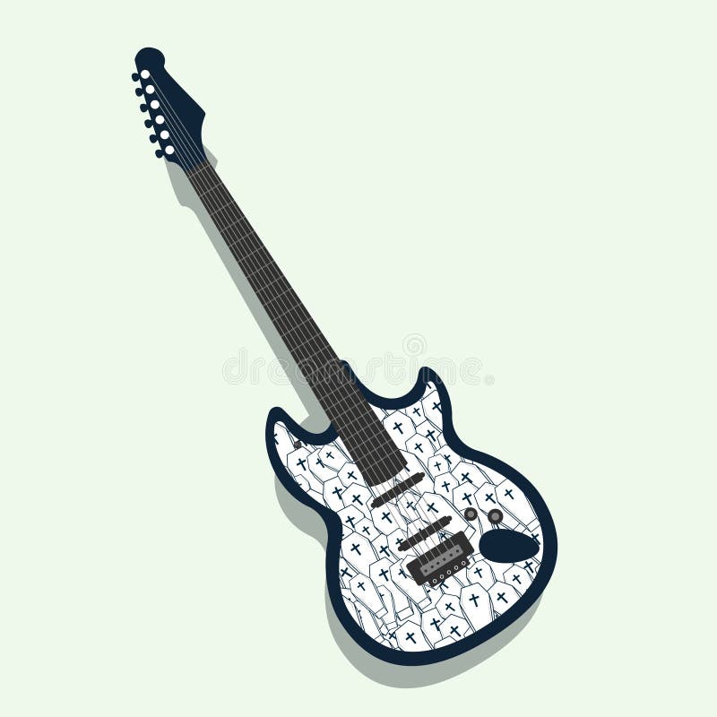 Schecter Omen Extreme Electrical Guitar Stock Illustrations – 1 ...