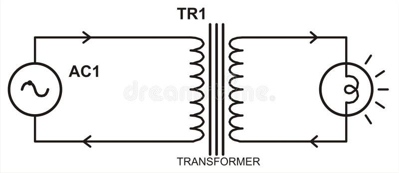 Vector Schematic Diagram of an Electrical Circuit with Transformer ...