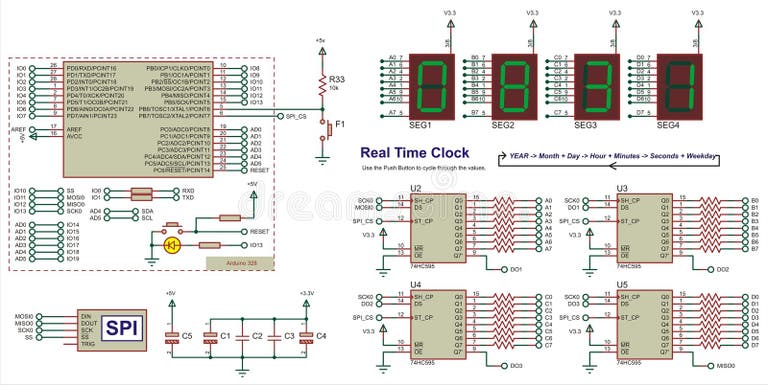 Vector Electrical Circuit of an Electronic Device Assembled on an ...