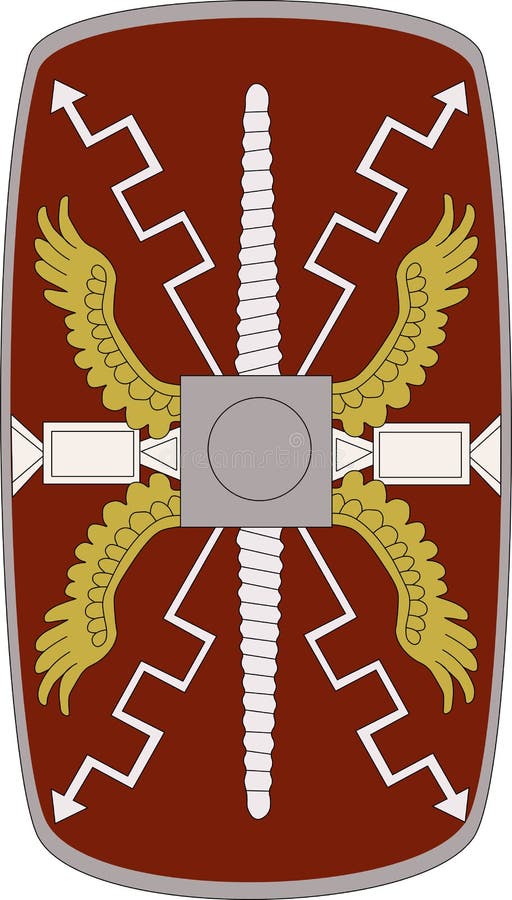 Vector Schild Von Legio XIII Gemina Auf Weißem Hintergrund Vektor ...