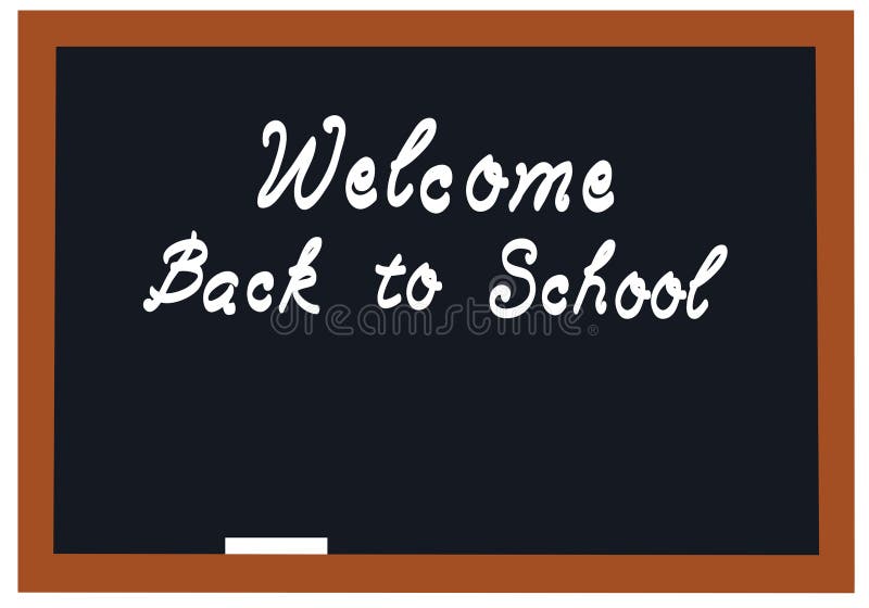 Vector School Blackboard Welcome Back To School Background. Stock ...