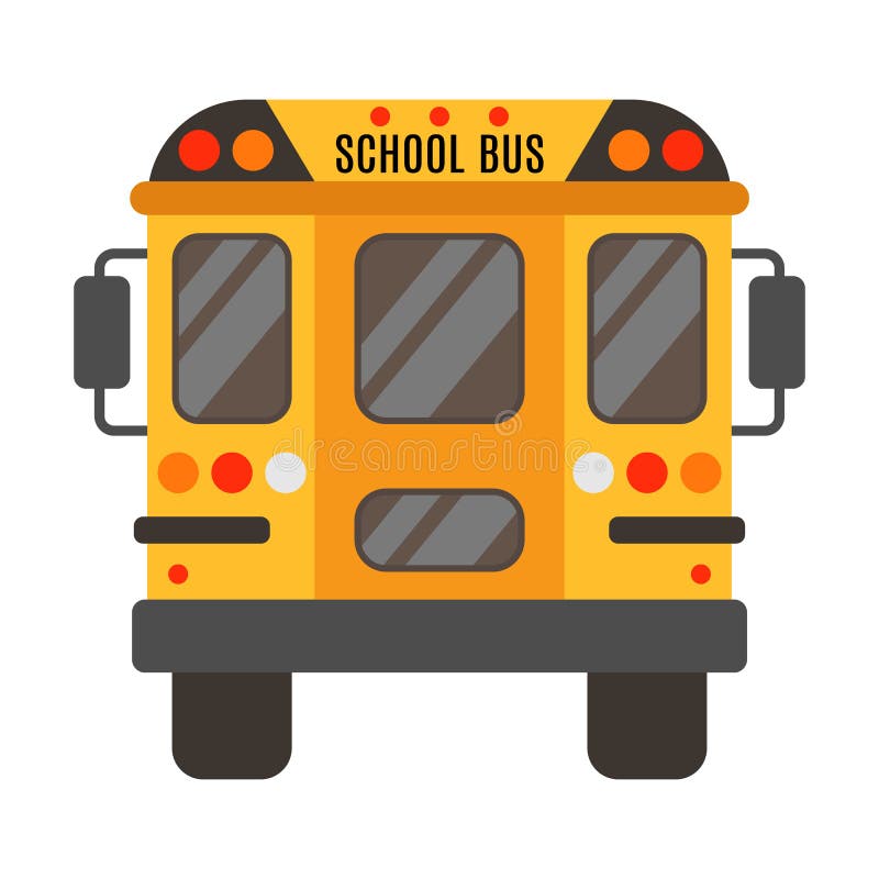 Vector School School Bus. Behind Stock Vector - Illustration of ...