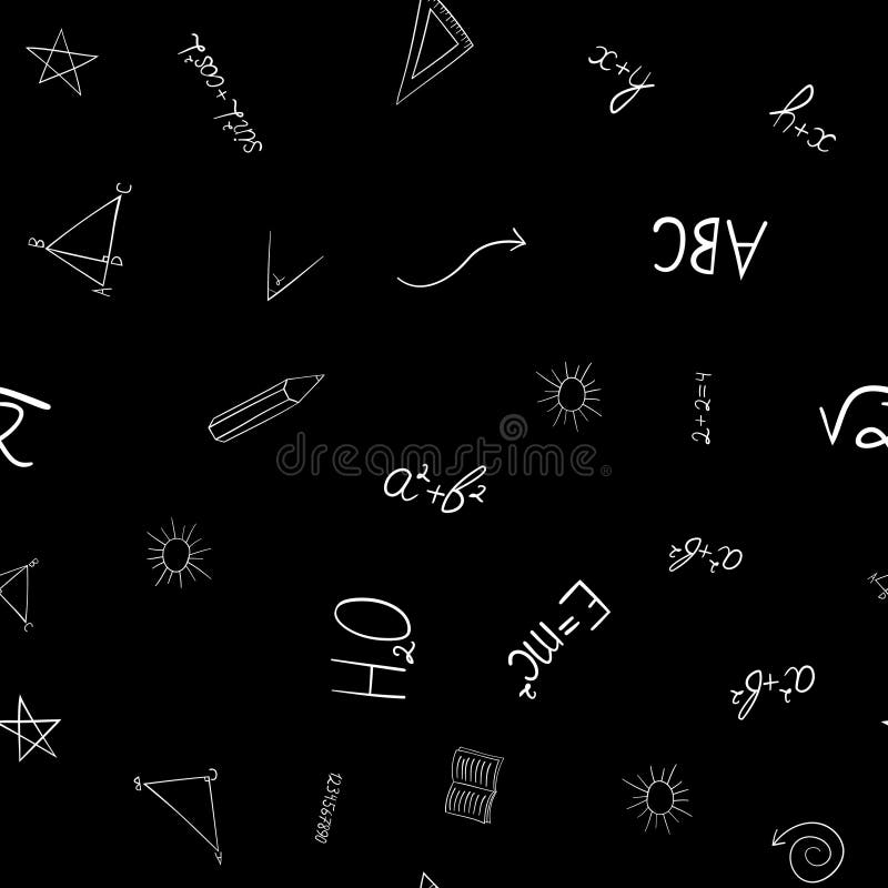 Vector School Doodles Seamless Pattern Stock Illustration ...