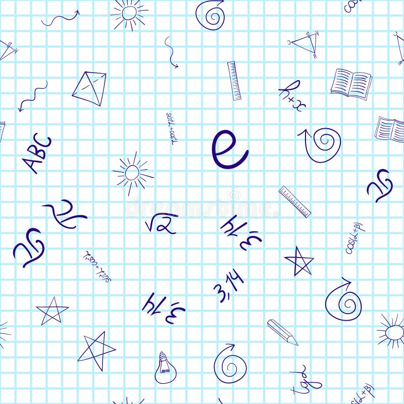 Vector School Doodles Seamless Pattern Stock Illustration ...