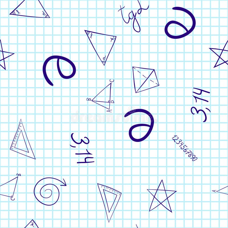 Vector School Doodles Seamless Pattern Stock Illustration ...