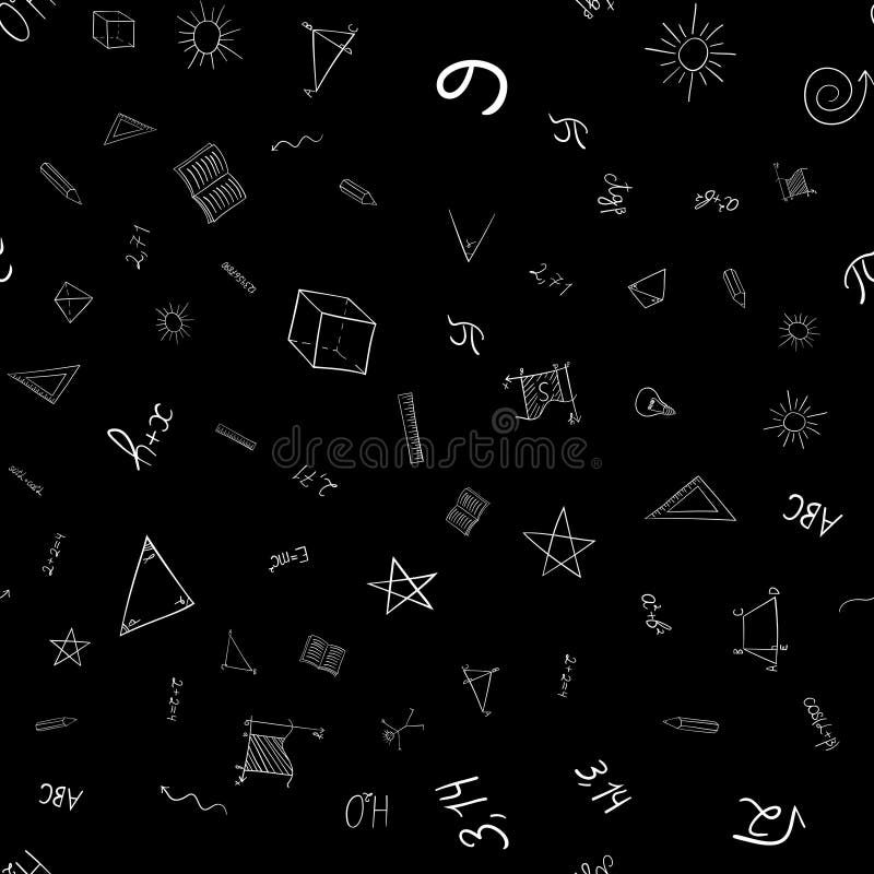 Vector School Doodles Seamless Pattern Stock Illustration ...