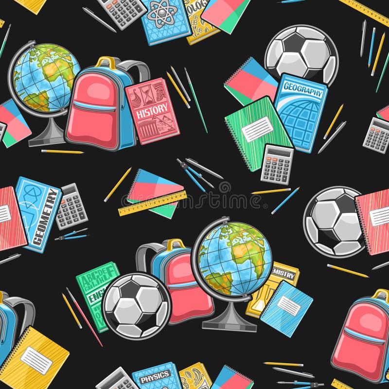 Kids School Theme Pattern Stock Illustrations – 511 Kids School Theme ...