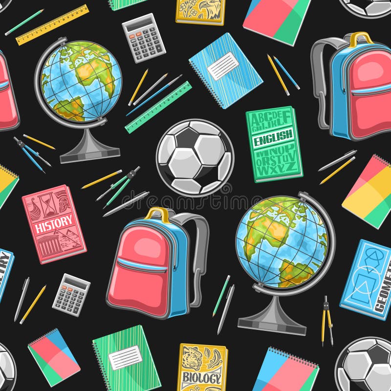 Kids School Theme Pattern Stock Illustrations – 511 Kids School Theme ...