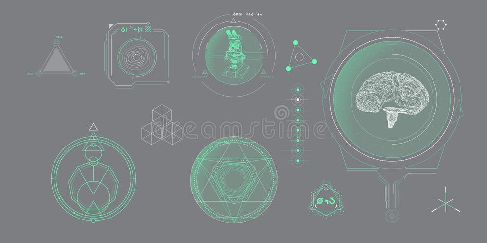Circular Vector Infographic Elements for Sci-fi Interface. Stock Vector ...
