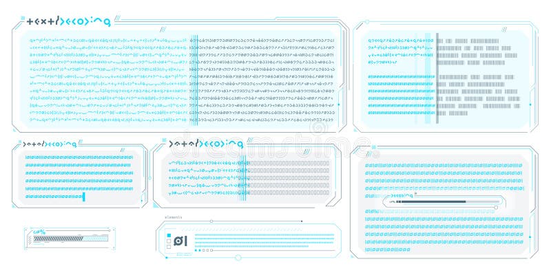 Infographic Text Vector Elements for Sci-fi Interface. Stock Vector ...
