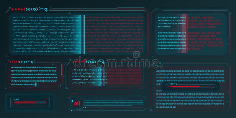 Infographic Text Vector Elements for Sci-fi Interface. Stock Vector ...