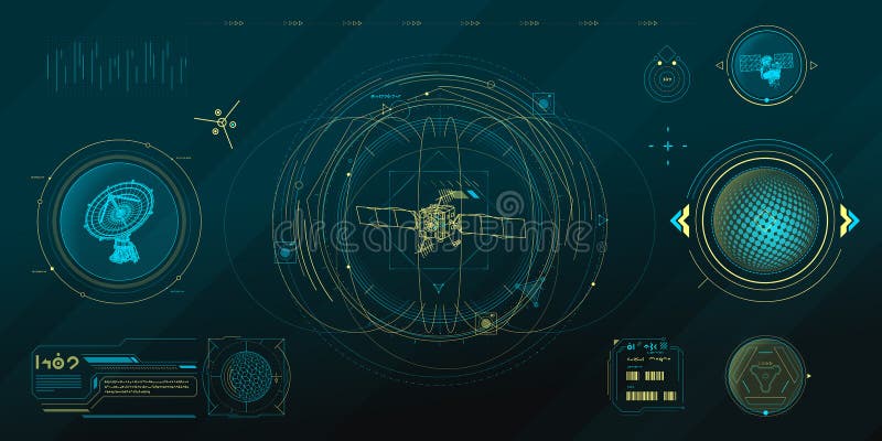 Vector Data Elements for Sci-fi Interface Infographics. Stock Vector ...