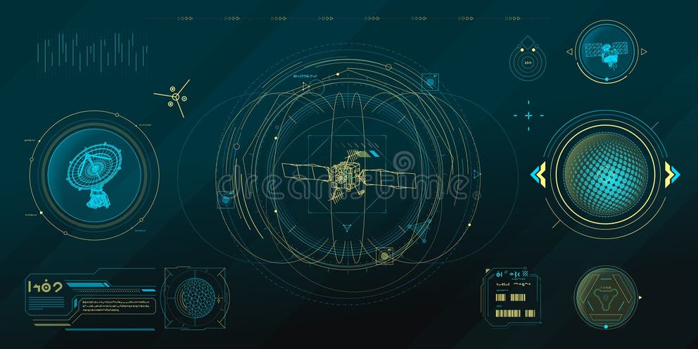 Vector Data Elements for Sci-fi Interface Infographics. Stock Vector ...