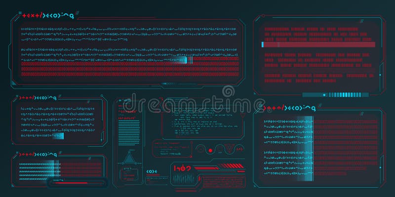 Vector Data Elements for Sci-fi Interface Infographics. Stock Vector ...