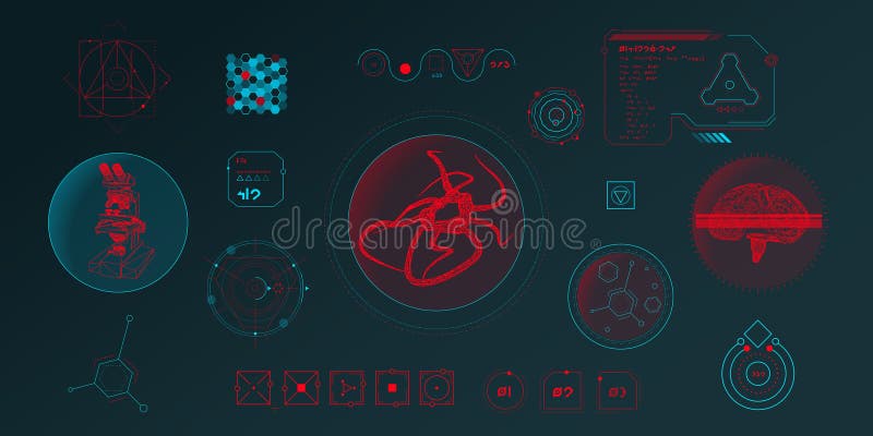 Vector Data Elements for Sci-fi Interface Infographics. Stock Vector ...