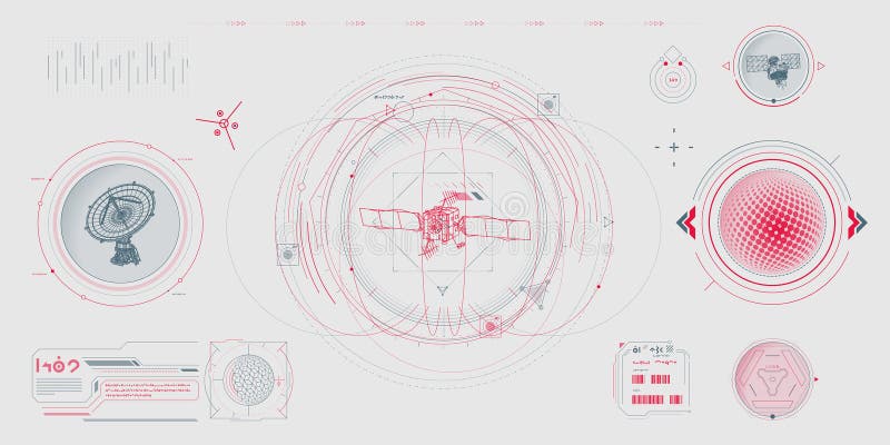 Vector Data Elements for Sci-fi Interface Infographics. Stock Vector ...