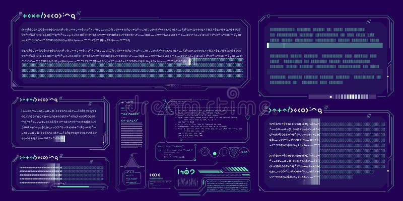 Vector Data Elements for Sci-fi Interface Infographics. Stock Vector ...
