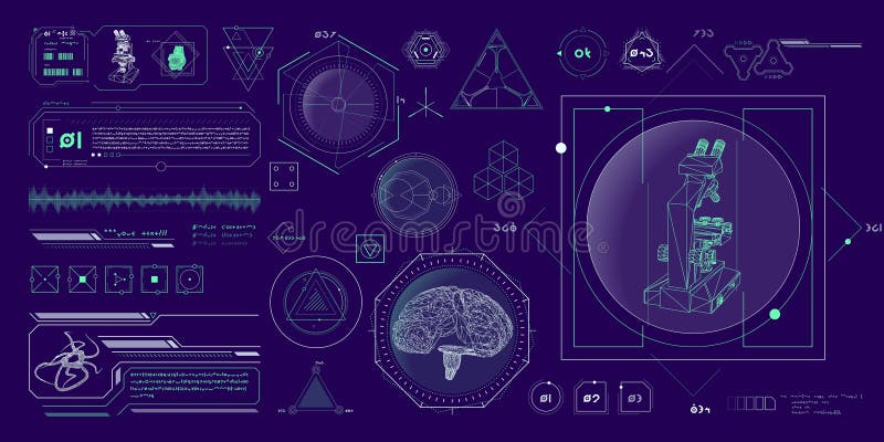 Vector Data Elements for Sci-fi Interface Infographics. Stock Vector ...
