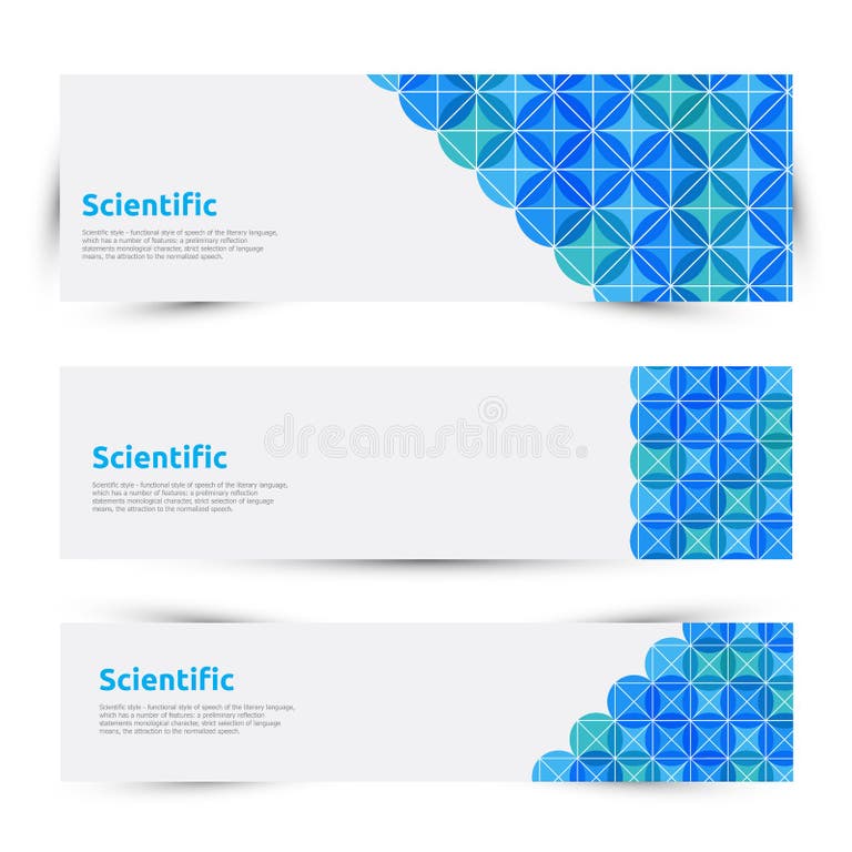 Vector science banners set stock vector. Illustration of decoration ...