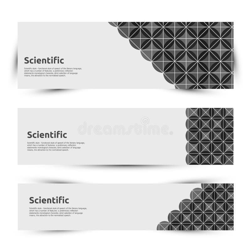 Vector Science banners stock vector. Illustration of cube - 63146335