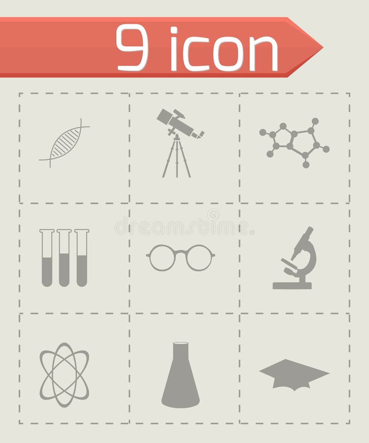 Vector science icons set stock vector. Illustration of group - 53015608