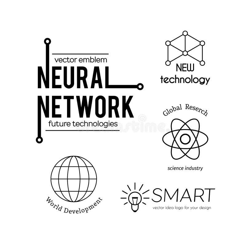 Vector Science and New Technologies Logo Set Stock Vector ...