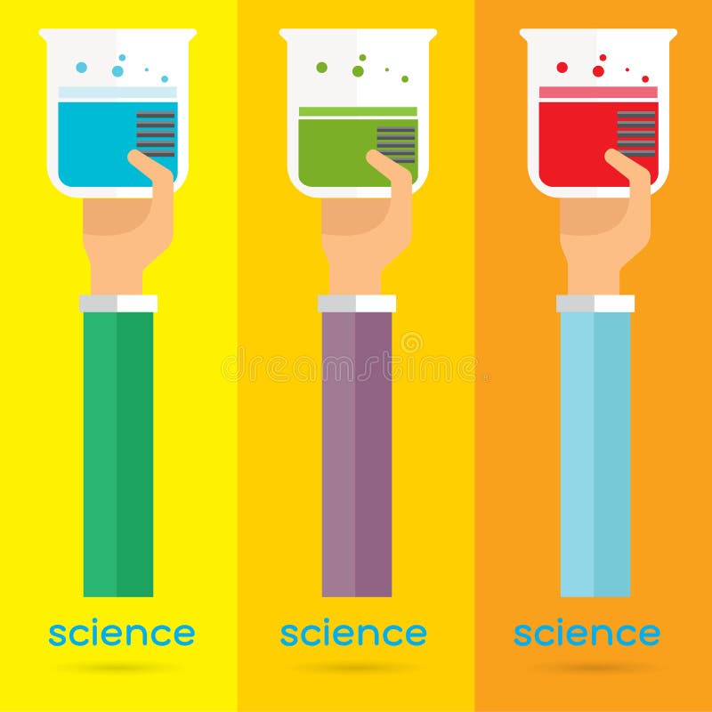 Vector Science Test Tube Icon Set Arm and Hand Stock Vector ...