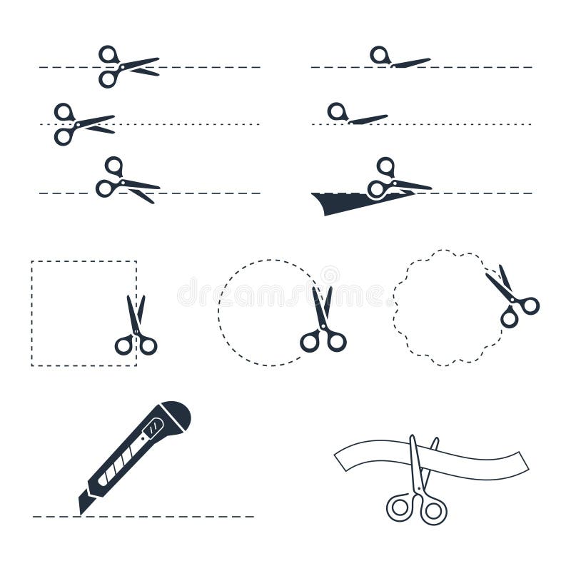 Vector Scissors Icon Set.Vector Symbols. Vector Illustration Stock ...
