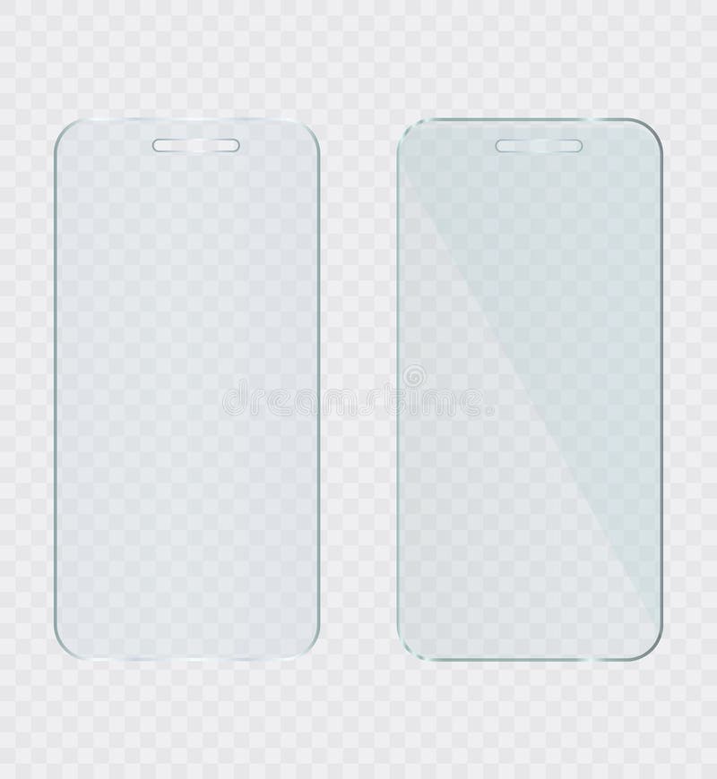 Vector Screen Protector Film or Glass Cover. Screen Protect Glass Stock ...