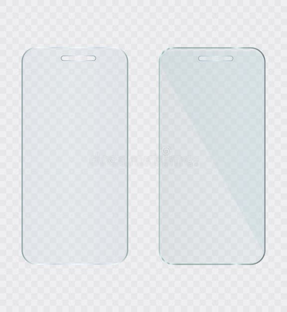 Vector Screen Protector Film or Glass Cover. Screen Protect Glass Stock ...