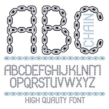 Chain Link Font Stock Illustrations – 1,743 Chain Link Font Stock ...