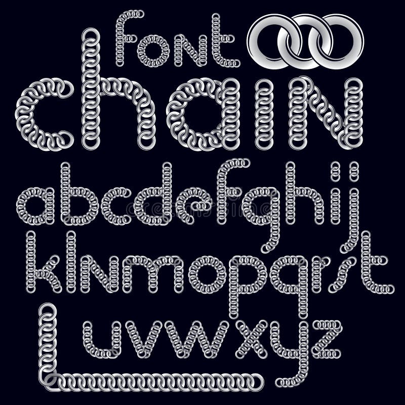 Vector Script, Modern Alphabet Letters Set. Lower Case Decorative Font ...