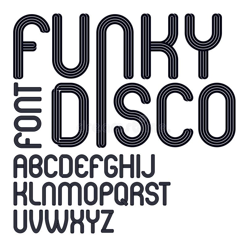 Vector Script, Modern Freaky Alphabet Letters Set, for Use As Retro ...