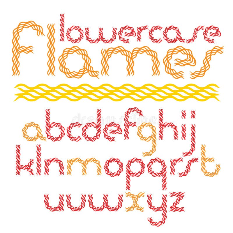 Vector Script, Modern Rounded Alphabet Letters Set Stock Vector ...