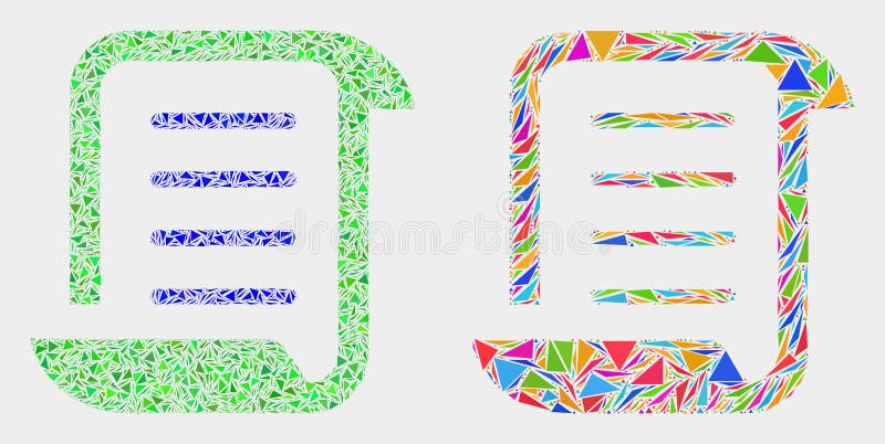 Vector Scroll List Mosaic Icon of Triangles Stock Vector - Illustration ...