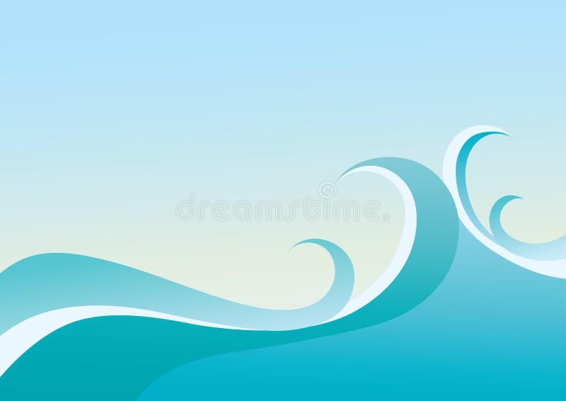 Vector sea stock vector. Illustration of elegant, blue - 15013845