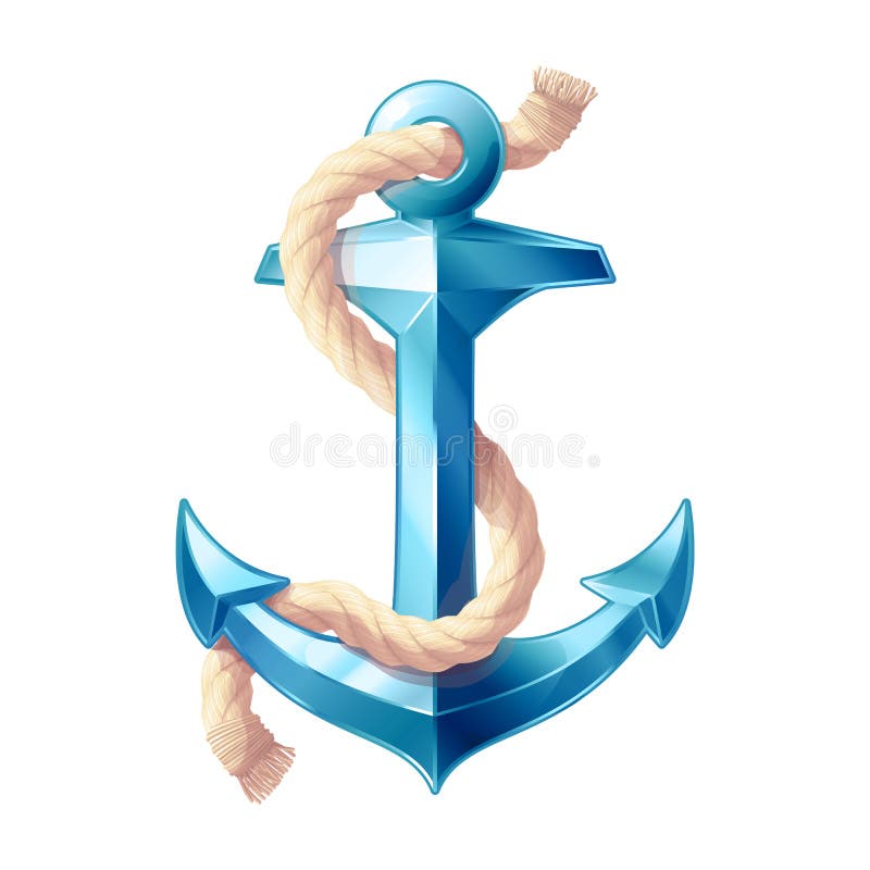 Vector Sea Maritime Icon Anchor Stock Vector - Illustration of cord ...