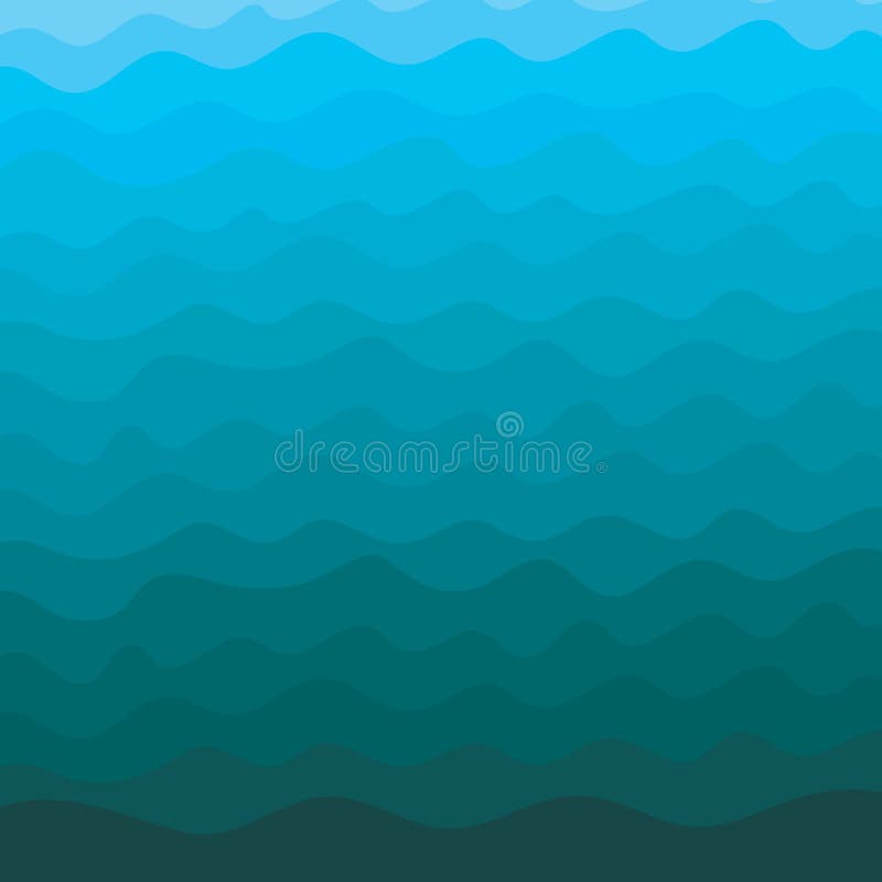 Vector Sea or Ocean Background with Waves Pattern Stock Vector ...