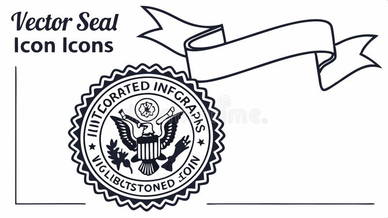 Vector Seal Icon, Ornate Design for Badges and Logo Elements Vector ...