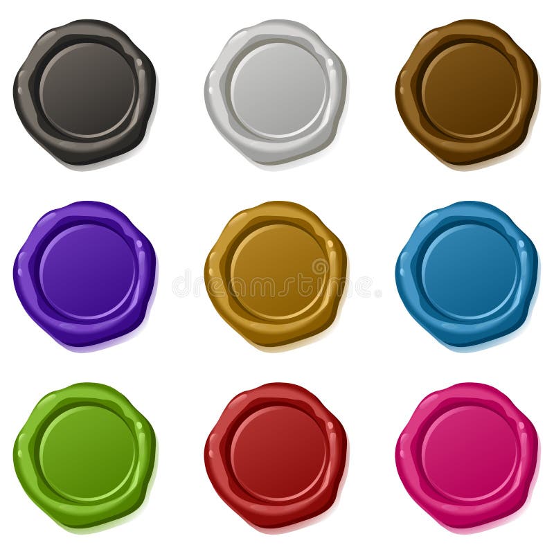 Vector sealing wax stock vector. Illustration of security - 7337393